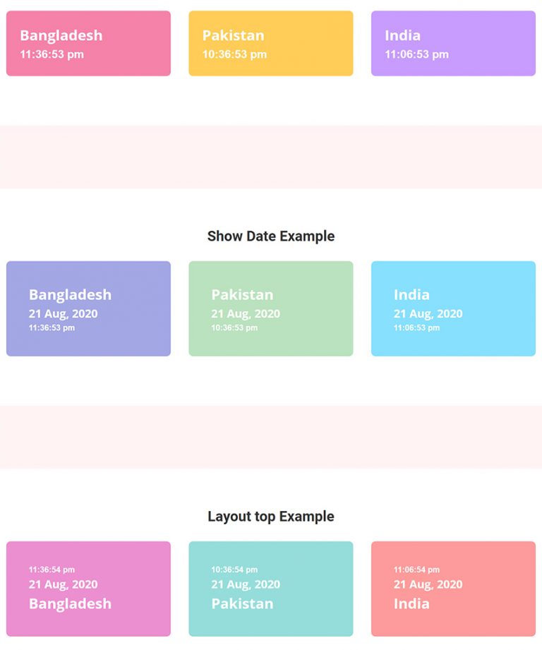 Timezone / Clock - Official Elementor Addons, Plugins and Widgets