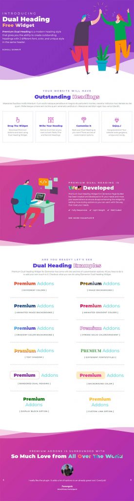 Dual Heading - Official Elementor Addons, Plugins and Widgets