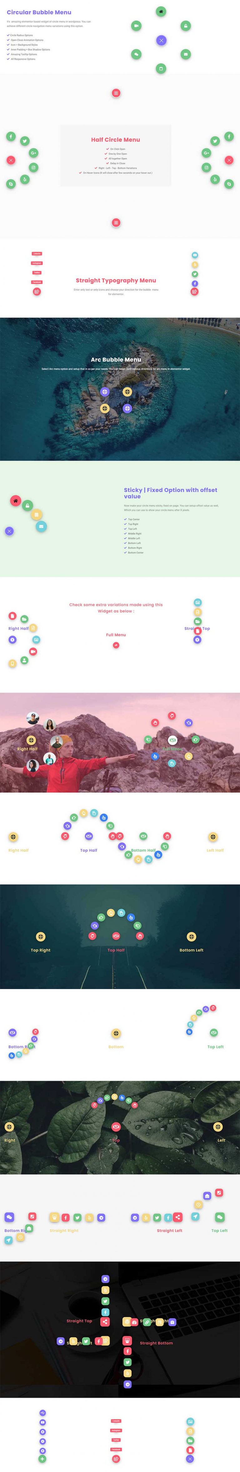 Circle Menu Help Desk - Official Elementor Addons, Plugins and Widgets