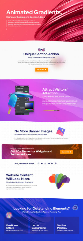 Animated Gradient - Official Elementor Addons, Plugins and Widgets