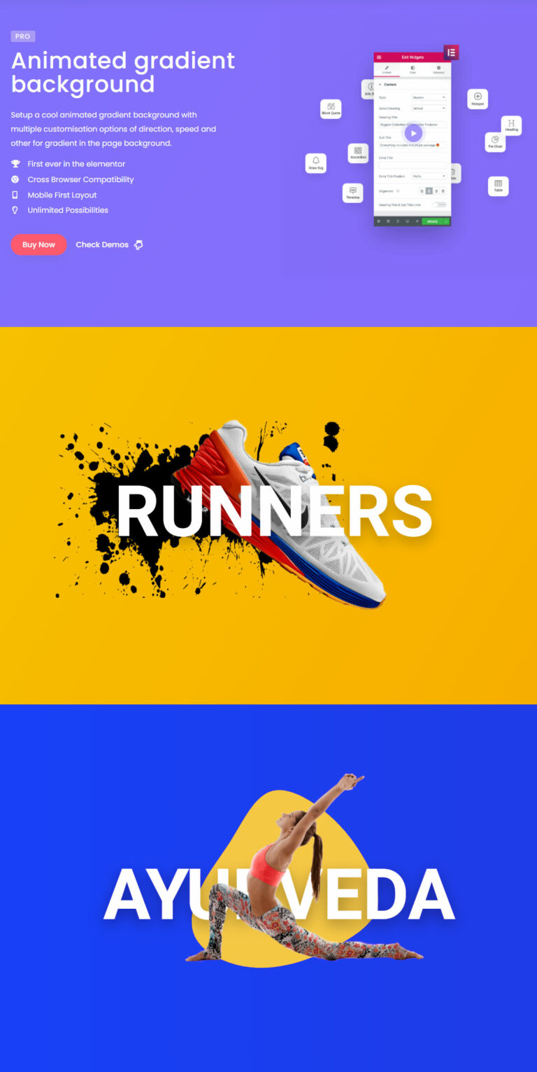 Animated Gradient - Official Elementor Addons, Plugins and Widgets